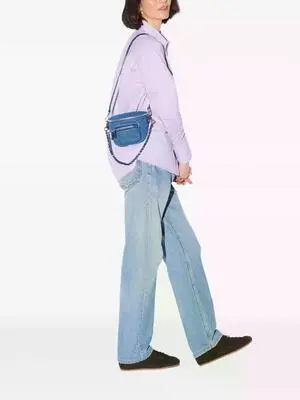Mz Wallace Crosby Quilted Denim Shoulder Bag - Blue