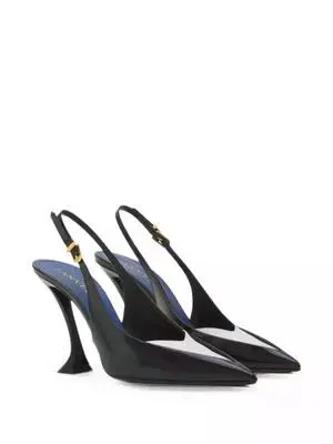 LANVIN Serenade Slingback In Leather Pumps