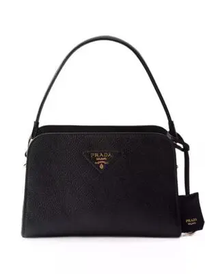 Prada Leather Mini Handbag - Black