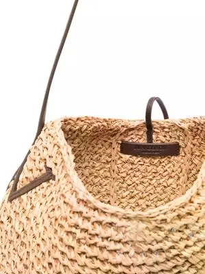 JW Anderson Large Bulb Logo-embroidered Bucket Bag - Neutrals