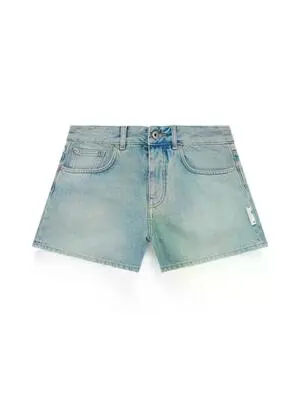 Off-White College Patch Denim Shorts