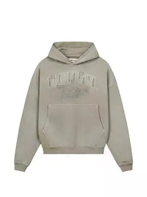 ROUGH. Logo-patch Pouch-pocket Hoodie - Neutrals