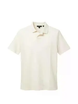 Vince Waffle-knit Polo Shirt - Neutrals
