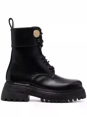 Ports 1961 Ridged Lace-up Boots - Black