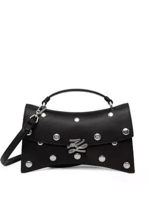 Karl Lagerfeld Stud-embellished Logo Crossbody Bag