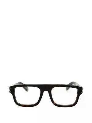 Philipp Plein Rectangle-frame Glasses - Brown