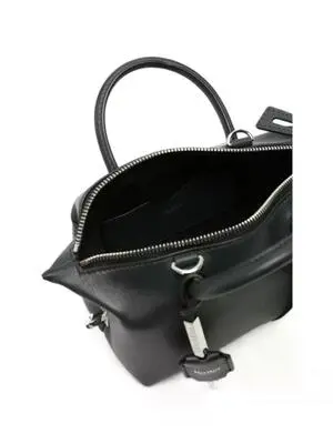Max Mara Holdalls Logo-print Leather Mini Bag - Grey