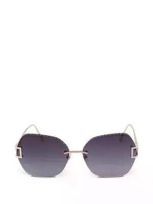 Chopard Ice Cube Butterfly-frame Sunglasses - Gold