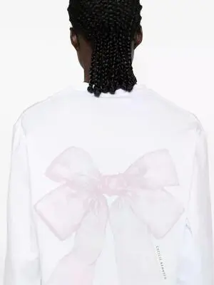 Cecilie Bahnsen Long Sleeve T-shirt With Logo And Bow Detail