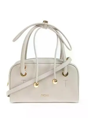 Furla Poppy Leather Mini Bag - Grey