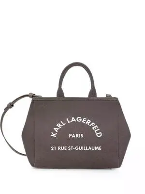 Karl Lagerfeld Logo-print Cotton Tote Bag - Brown