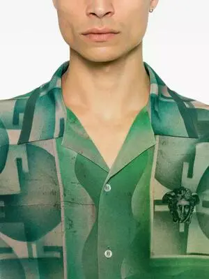 Versace Greca-print Medusa-head Shirt