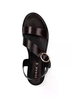 JONAK PARIS Wash Buckle-fastening Leather Sandals