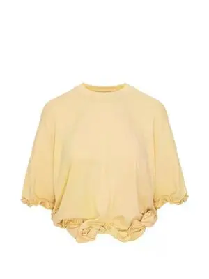 SEEN USERS Twombly Bloom Ruffled T-shirt - Yellow