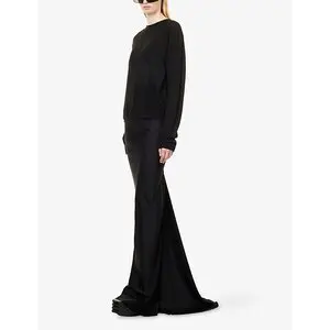 Rick Owens Round Neck Long Sleeve Virgin Wool Jumper