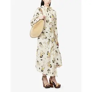 Isabel Marant Étoile Faniry Floral-print Silk-blend Midi Skirt - Ecru