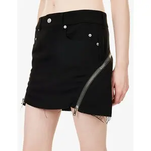 Rick Owens Bolan Banana Denim Mini Skirt - Black