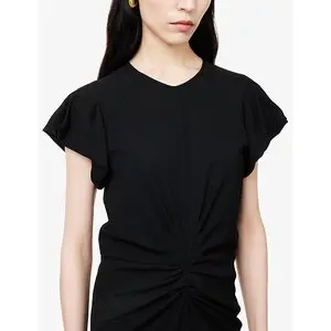 Isabel Marant Étoile Terena Ruched Woven Midi Dress