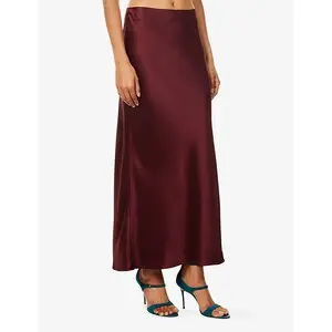 Gabriela Hearst A-line Silk Maxi Skirt - Bordeaux