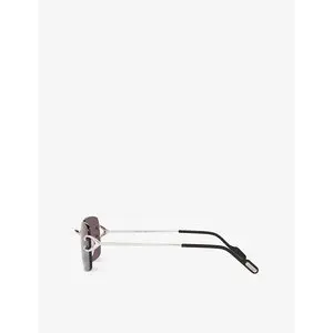 Cartier Ct0330s Rectangle Metal Sunglasses