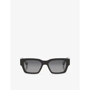 Maui Jim Mj0642s Rectangle Nylon Sunglasses - Black