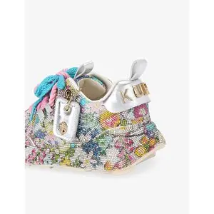 Kurt Geiger Kurt Runner Crystal-embellished Trainers