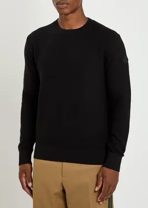 Moncler Logo-appliqué Cotton-knit Jumper