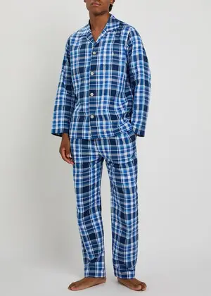 Polo Ralph Lauren Logo-embroidered Checked Cotton Pyjama Set