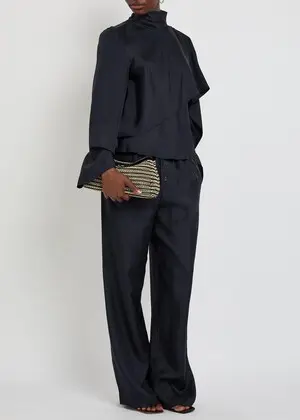 RÓHE Relaxed Straight-leg Silk Trousers