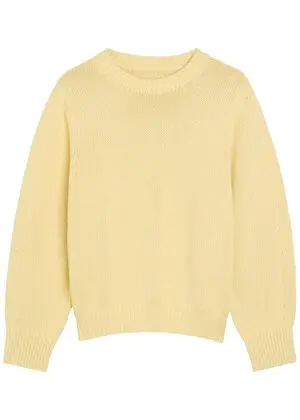 TOTEME Knitted Cotton-blend Jumper - Yellow
