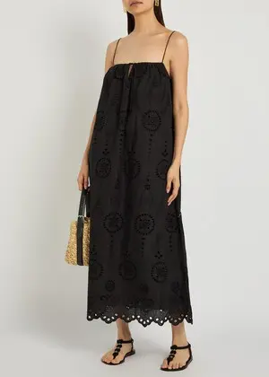 Matteau Broderie Anglaise Cotton Midi Dress