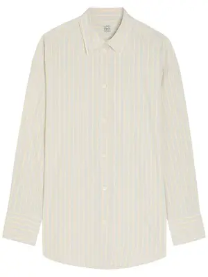 TOTEME Striped Woven Shirt - Yellow