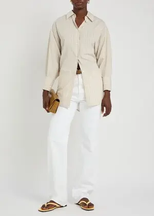 TOTEME Striped Woven Shirt - Yellow