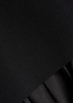 TOTEME Layered Cocoon-skirt Knit Midi Dress - Black