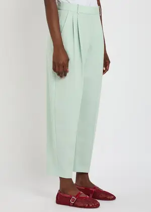 Stella McCartney Pleated Balloon-leg Wool Trousers