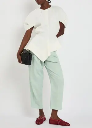 Stella McCartney Pleated Balloon-leg Wool Trousers