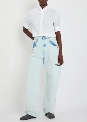 MAISON MARGIELA High-neck Cotton-poplin Shirt