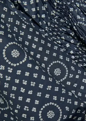 Matteau Printed Cotton-poplin Midi Dress - Blue
