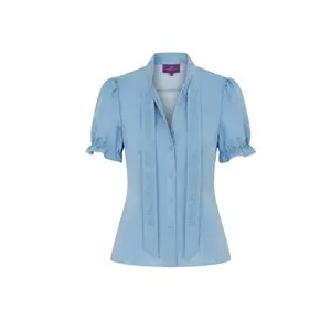 HOUSE OF KIND Goddess Blouse™ Chambray - Blue