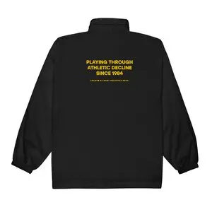 ANCHOR & CREW Athletic Decline Sports Club League Embroidered Windbreaker - Black