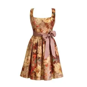 RICHA SHARMA Handcrafted Floral Silk Tunic Dress