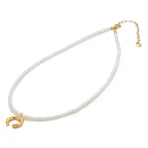 EVA REMENYI Talisman Fortune Pearl Necklace - Gold