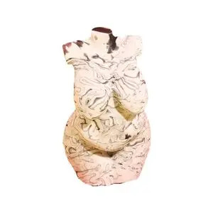 BY SHAX Marbled Curvy Lady Bust - White