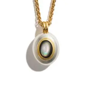 STONE FRUIT Silver / Gold Core Necklace - Silver/gold