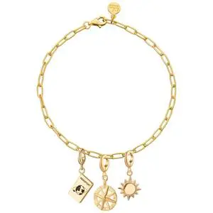 LILY CHARMED Plated Holiday Oval Link Charm Bracelet - Gold