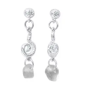 GLASSTYK Skumspiral Earrings - White