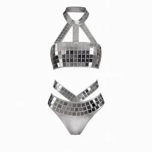 HARMONIA NY Ampere Mirrored Bikini Set Dani Watanabe