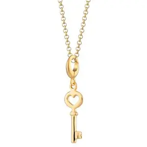 LILY CHARMED Plated Key Charm Necklace - Gold