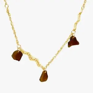 GLASSTYK Kokosbølge Anklet - Brown