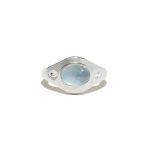 STONE FRUIT Silver / Blue Harvest Signet Ring - Silver/blue
